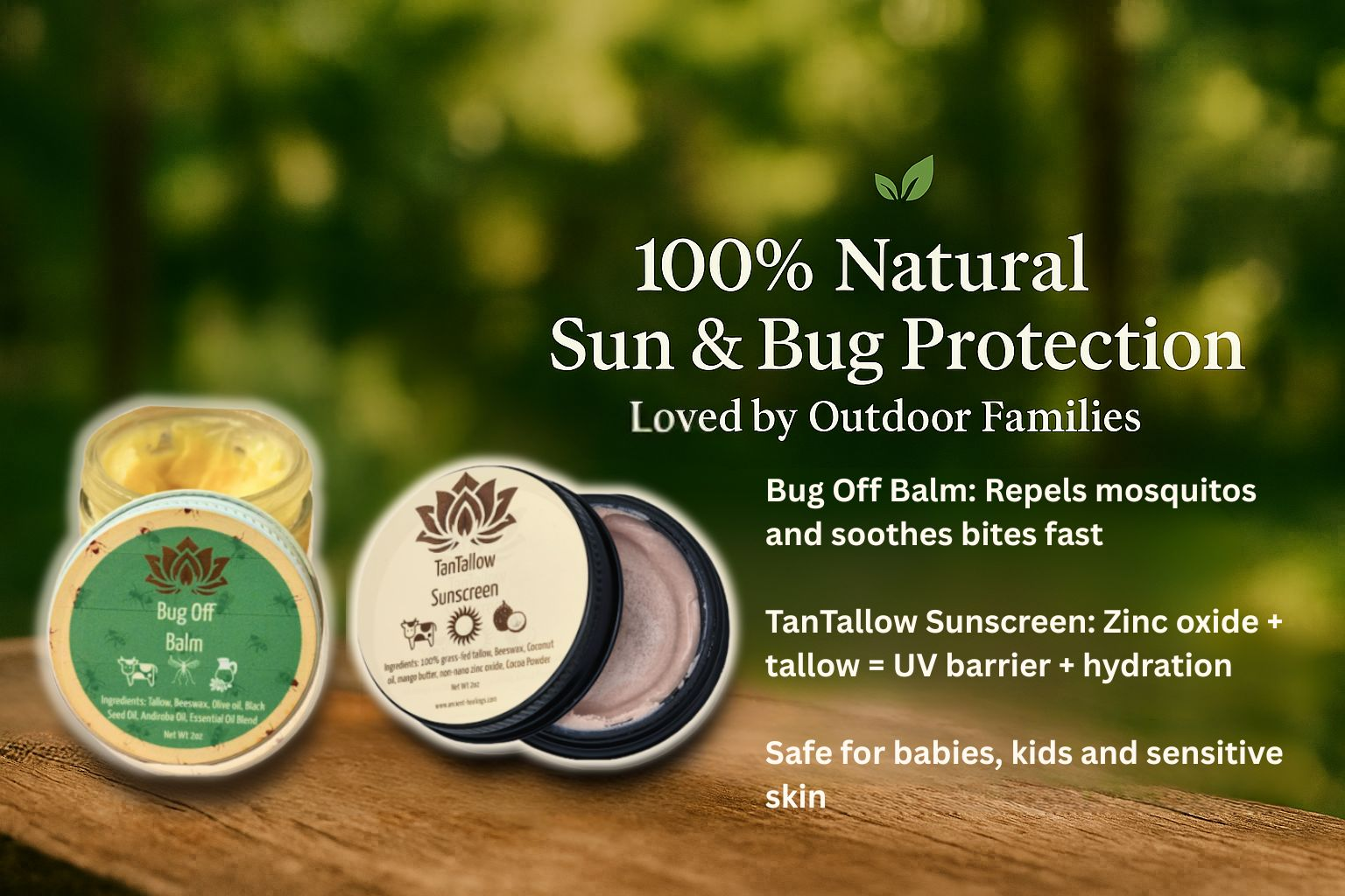 Summer Tallow Essentials – Reef Safe Sunscreen, Bug Balm, & Natural ...